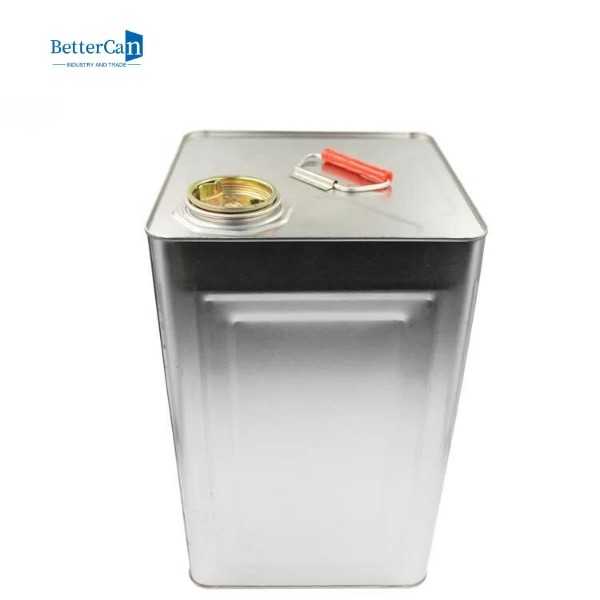 Kaleng Cat Perak Kosong 18L 20L Ember Logam Persegi 0.28mm-0.35mm Gauge